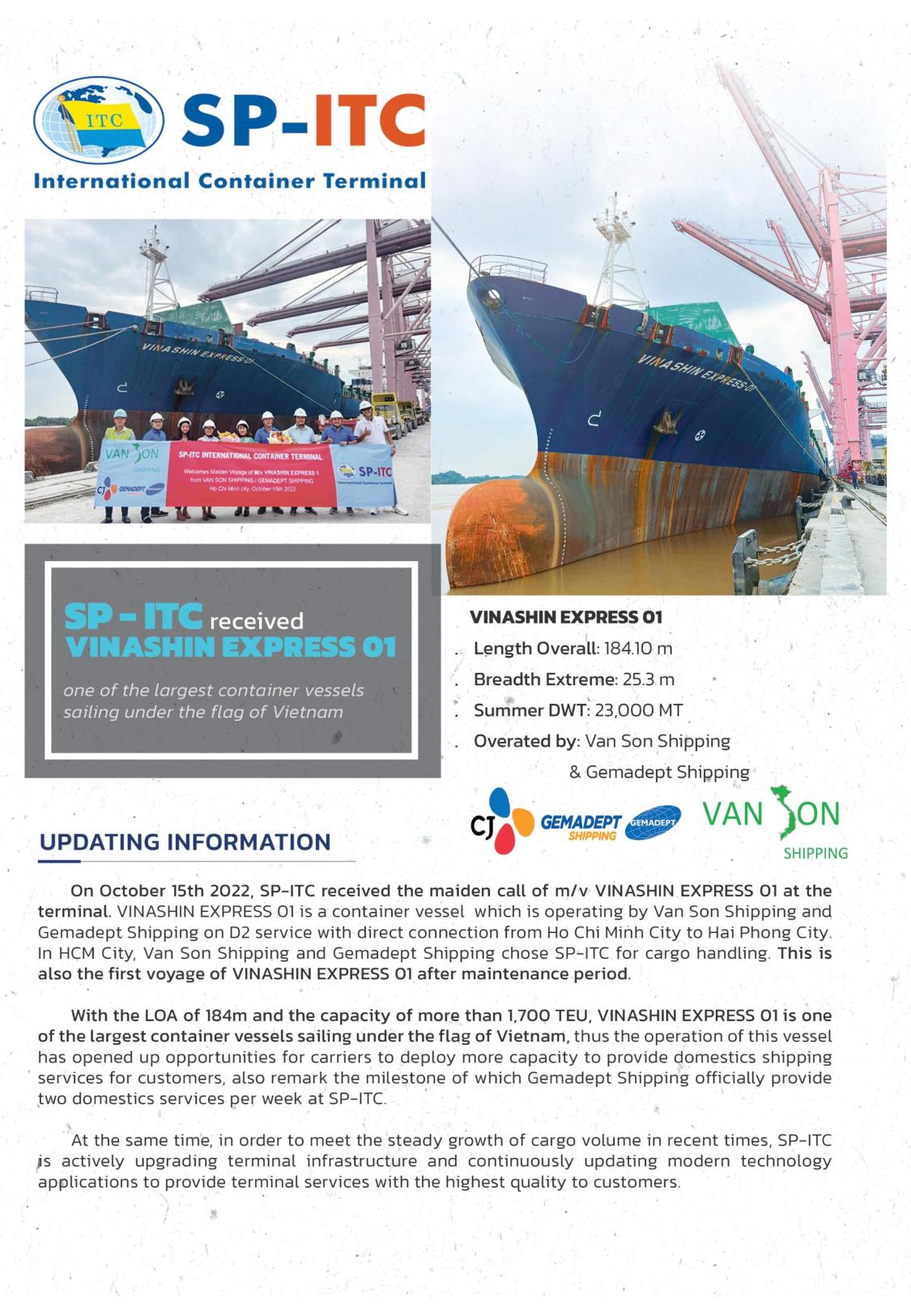 SP-ITC RECEIVED MV VINASHIN EXPRESS 01